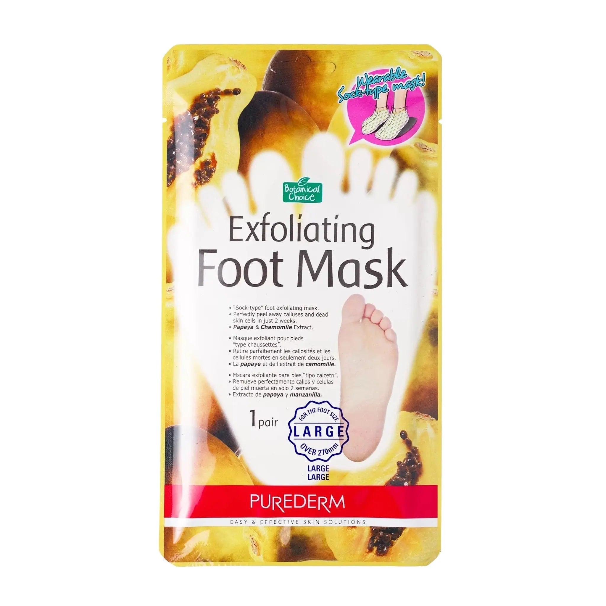 PUREDERM | Exfoliating Foot Mask | Peels Calluses, Removes Dead Skin ...